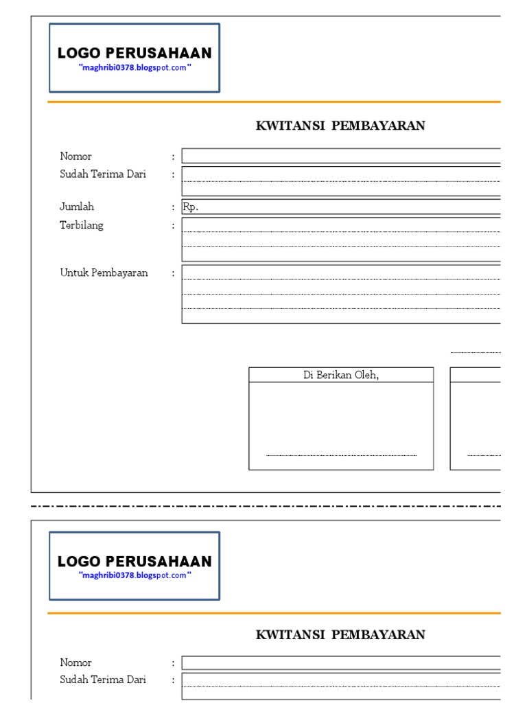 006-Form Kwitansi Pembayaran | PDF