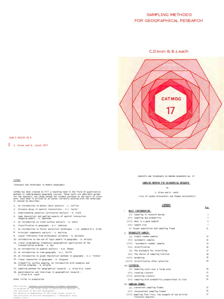 17 Sampling Methods | PDF | Standard Error | Confidence Interval