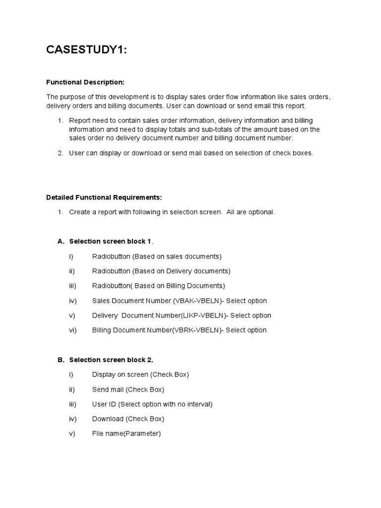 Sap Abap Sample Report | PDF | Areas Of Computer Science | Computer Engineering