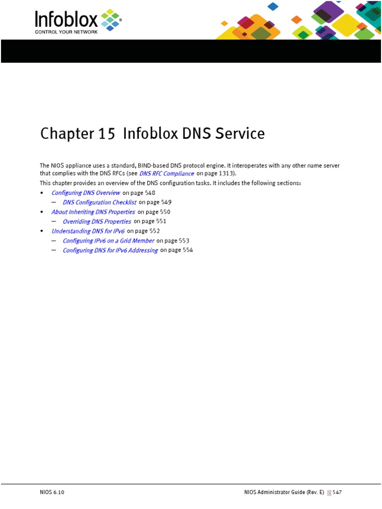 Chap 15 Infoblox DNS Service | PDF | I Pv6 | Domain Name System
