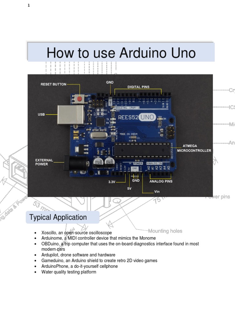 How To Use Arduino Uno: Typical Application | PDF | Arduino | System ...