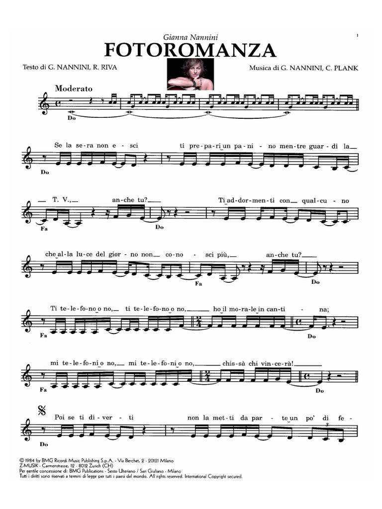 Gianna Nannini - Fotoromanza | PDF