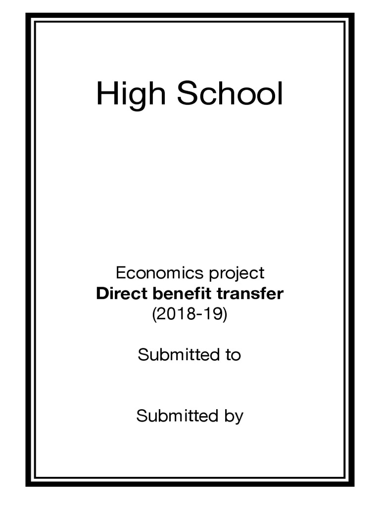 High School: Economics Project (2018-19) Submitted To | PDF | Finance ...