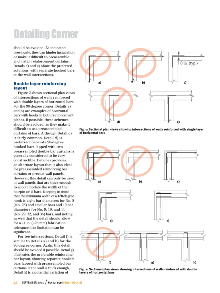 Double Layer Reinforcing Layout: 0 In. (Typ.) | PDF | Wall | Precast ...