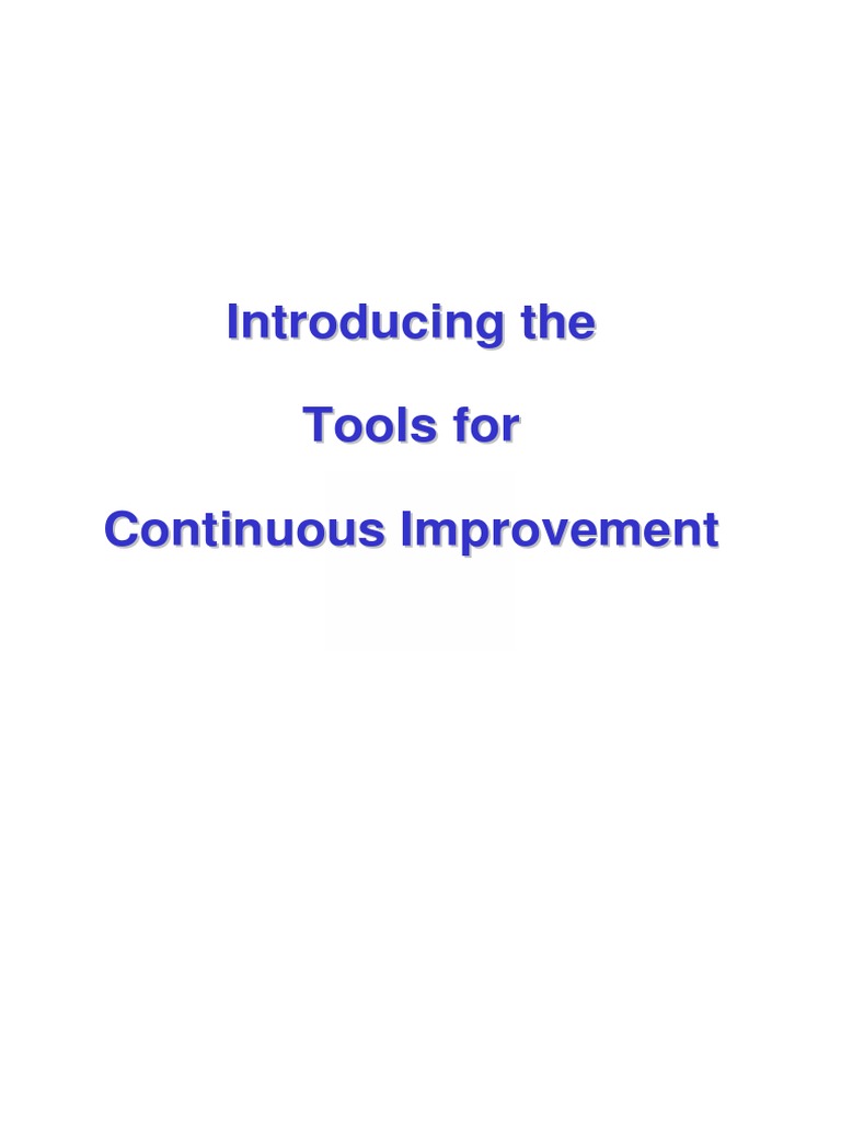 Tools for Continuous Improvement Guide | PDF