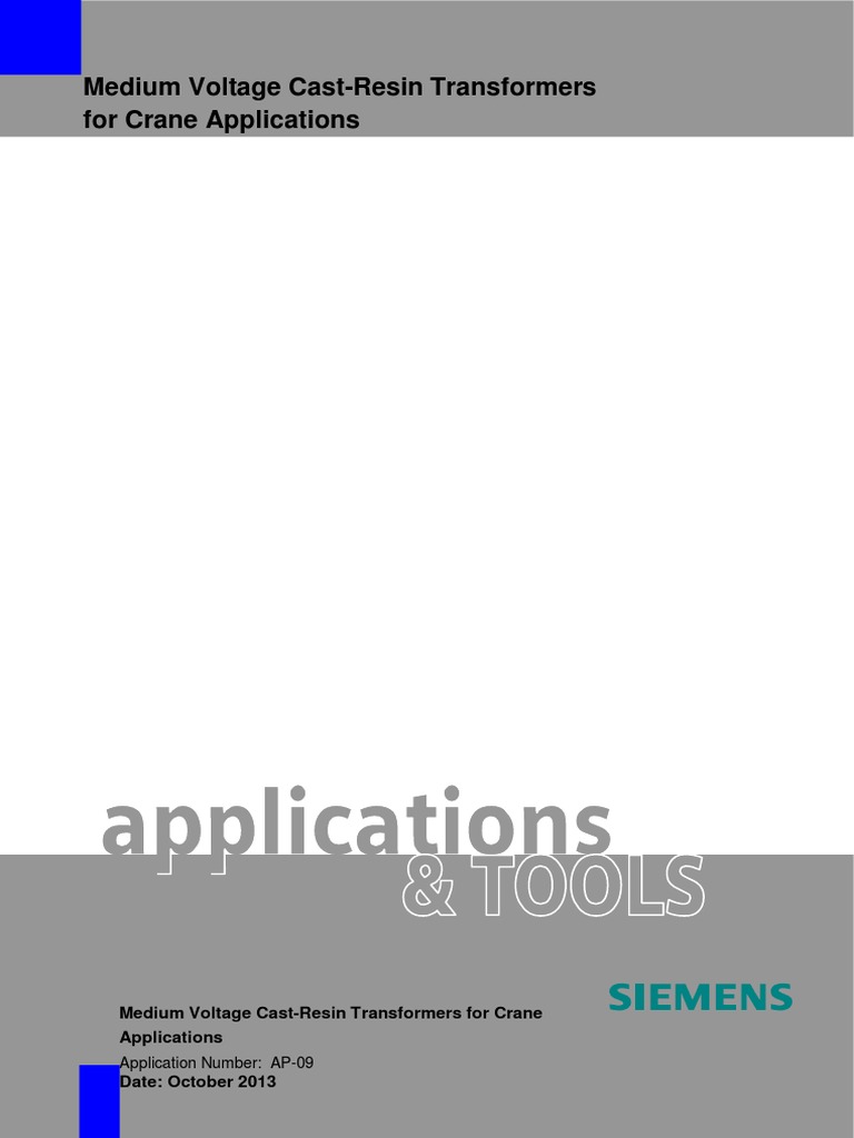 Siemens Medium Voltage Cast-Resin Transformers For Crane Applications ...