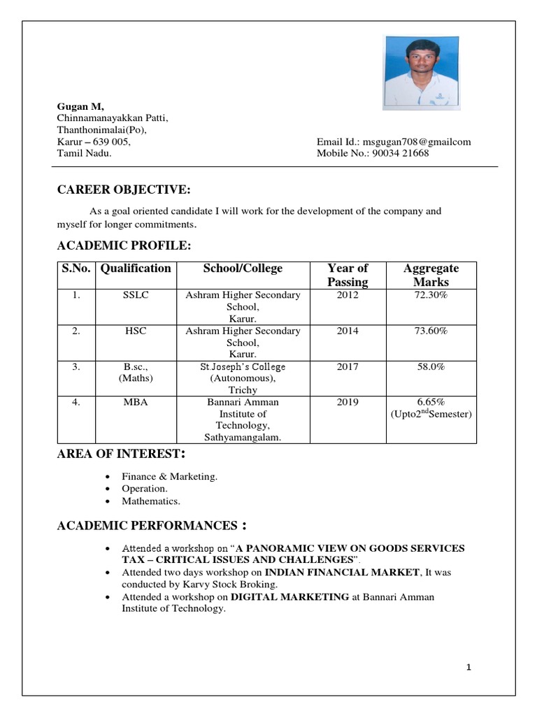 Gugan Resume | PDF | Behavior Modification | Learning