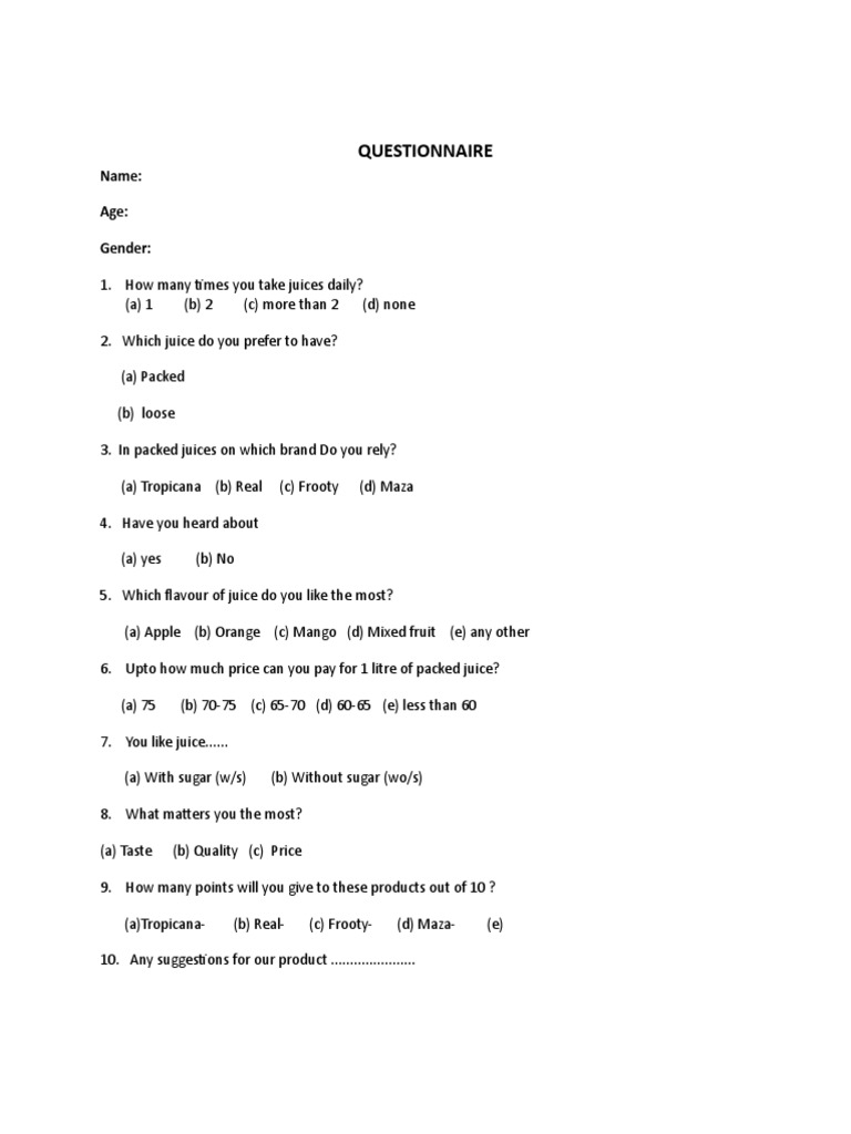 Questionnaire Wps Office | PDF