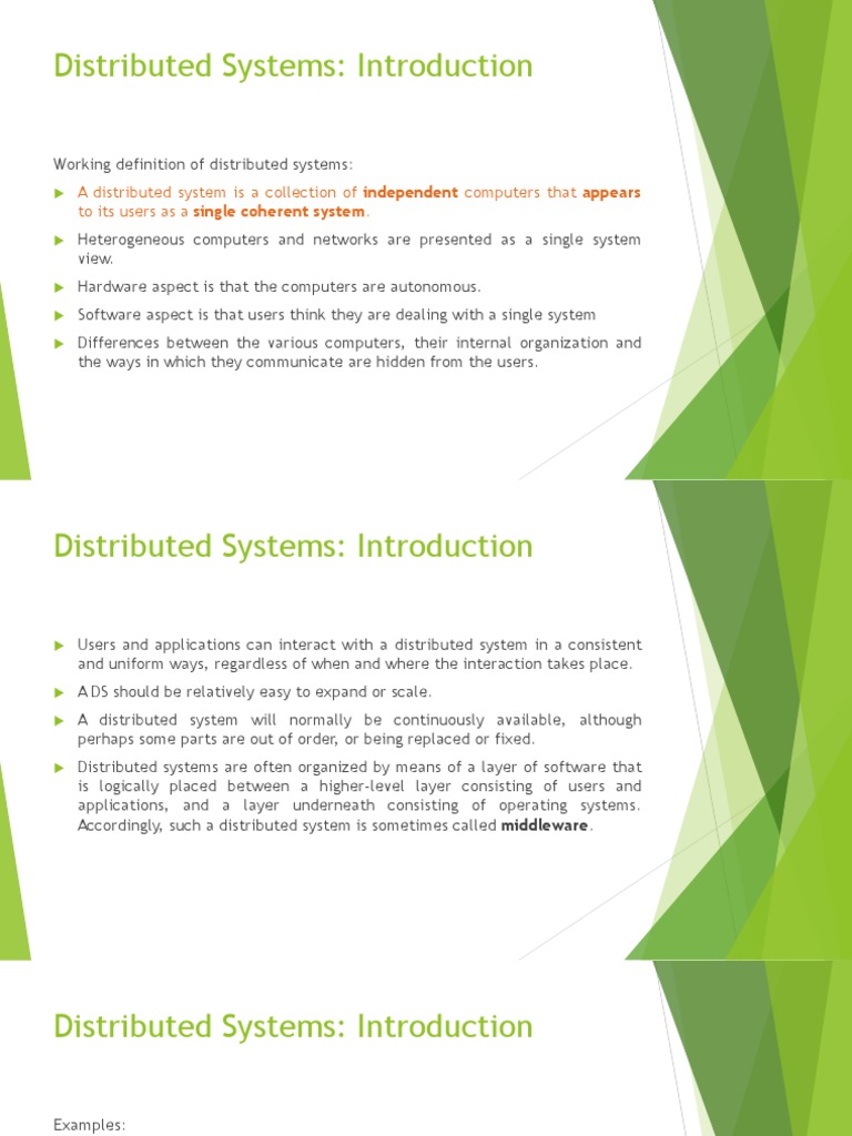 Distributed Systems: Introduction | PDF | Scalability | Distributed Computing