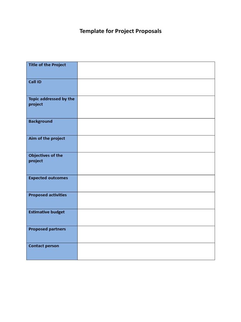 Project Proposal Template 07 | PDF