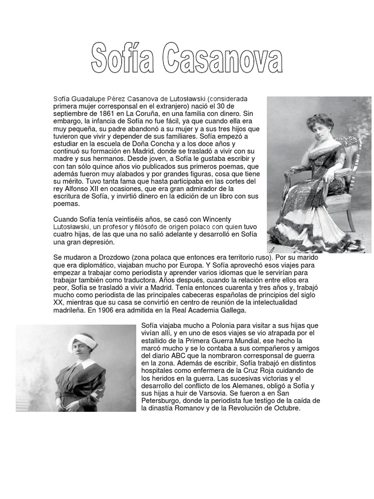 Sofía Casanova | PDF | Agitación