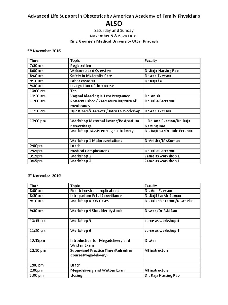 Advanced Life Support in Obstetrics by American Academy of Family ...
