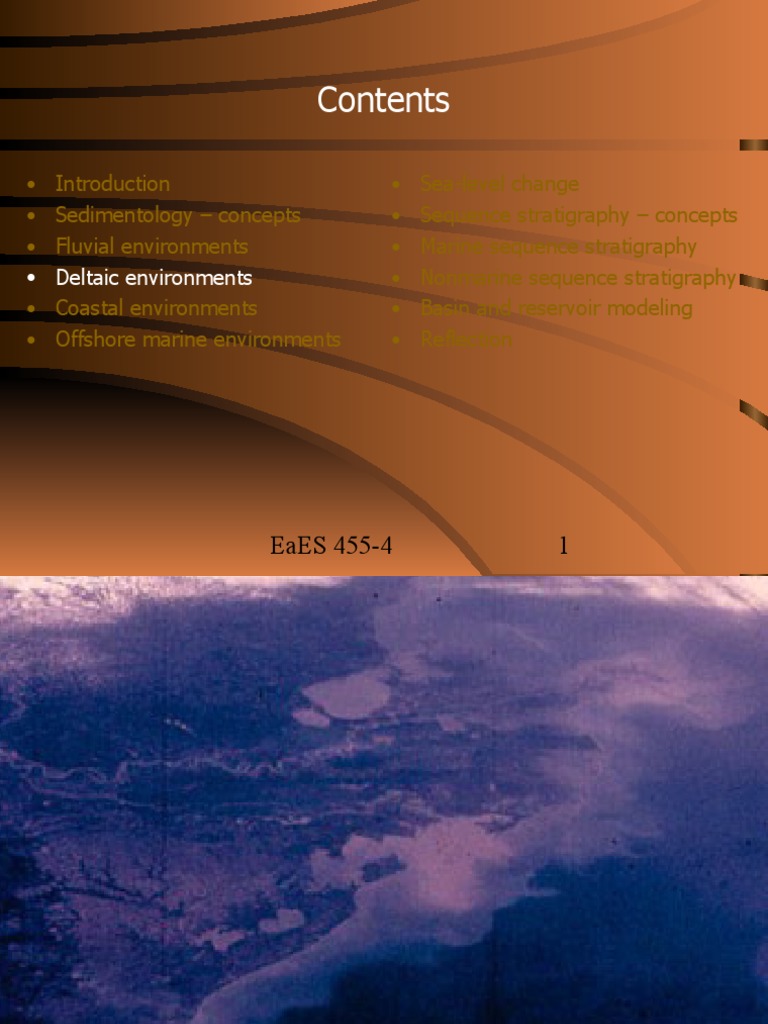 Eaes 455-4 1: - Deltaic Environments | PDF | River Delta | Shoal