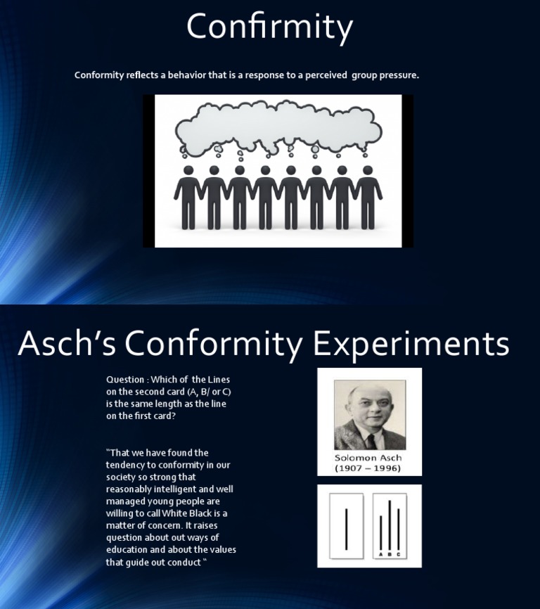 Conformity Reflects A Behavior That Is A Response To A Perceived Group ...