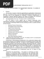 Department Circular No - 01-17 Clarifying The Applicability of ...