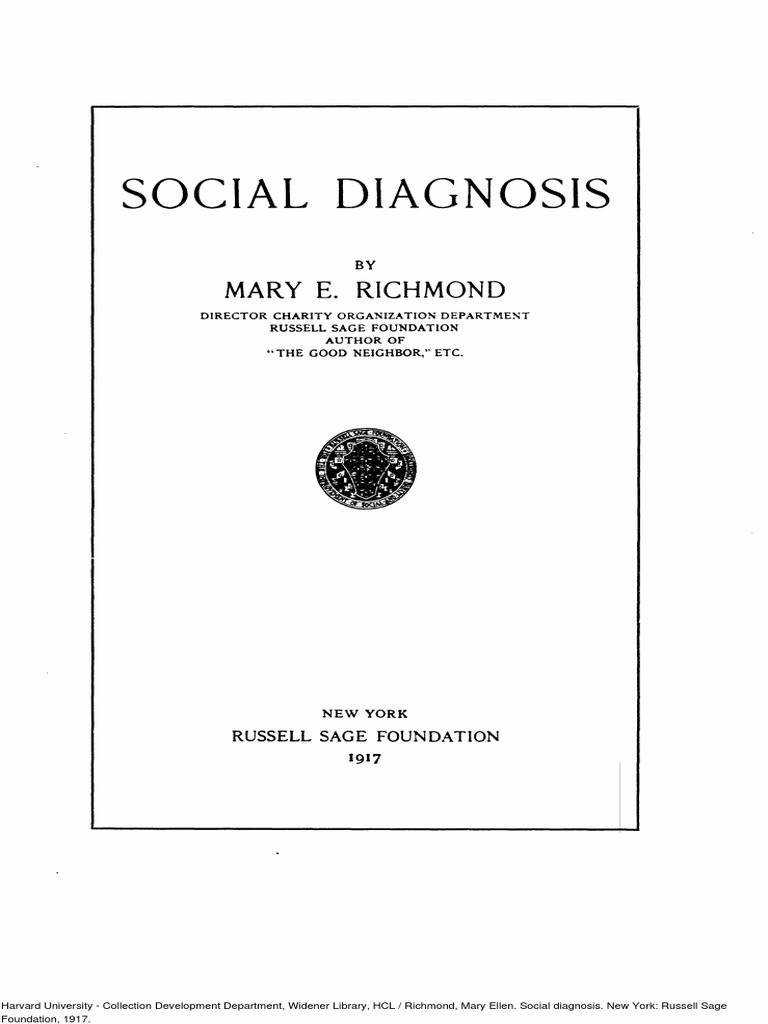 1917, Richmond, Social Diagnosis OCR C | PDF