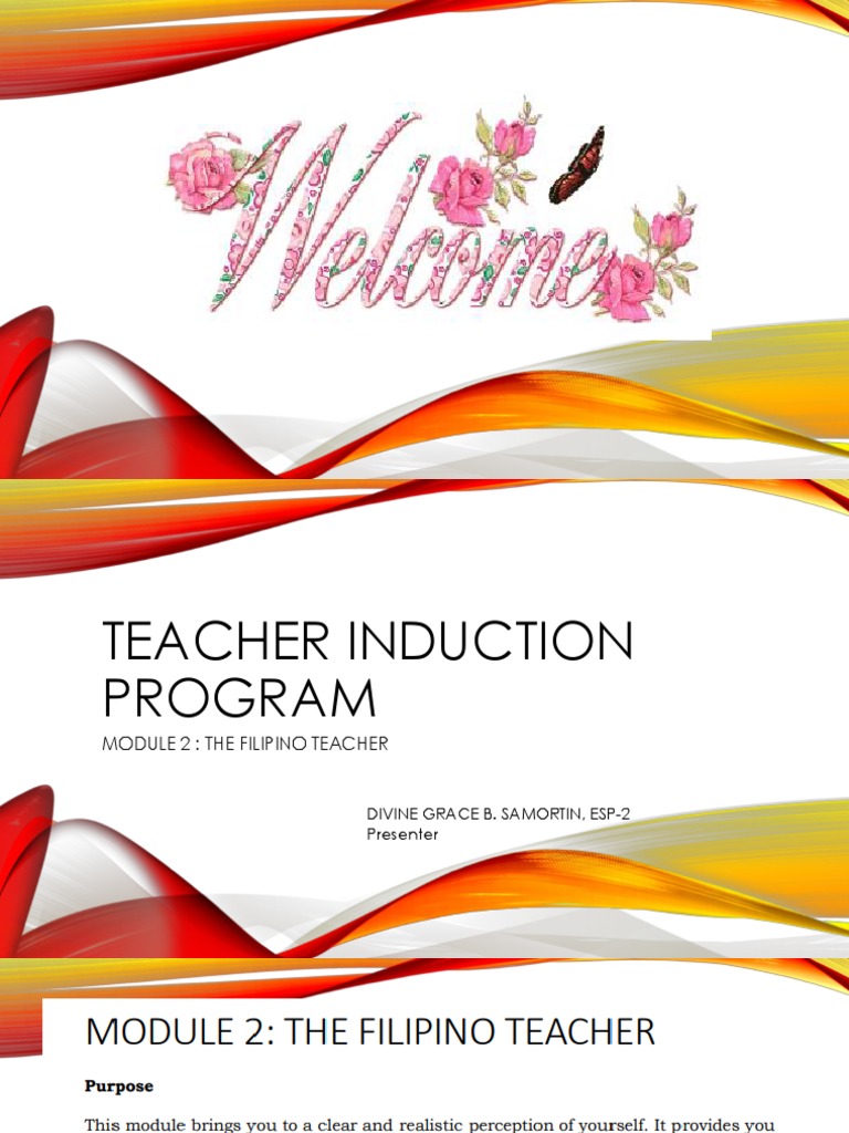 Teacher Induction Program (Module 2 - The Filipino Teacher) | PDF ...