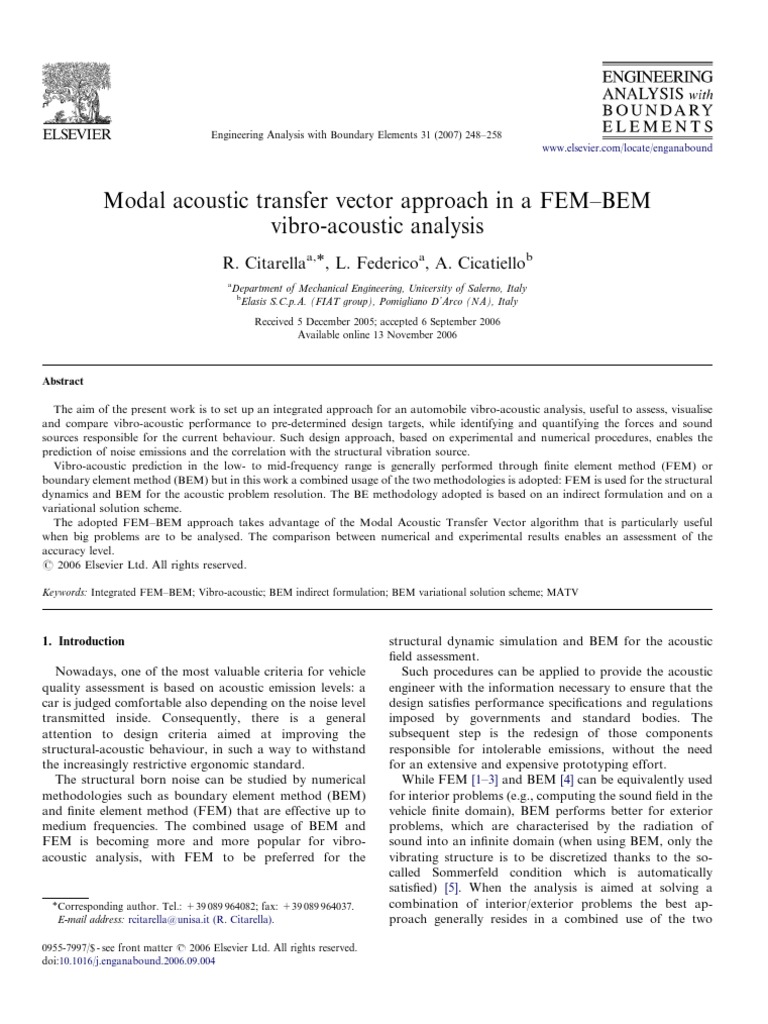 2007 - Modal Acoustic Transfer Vector Approach in A FEM BEM ...