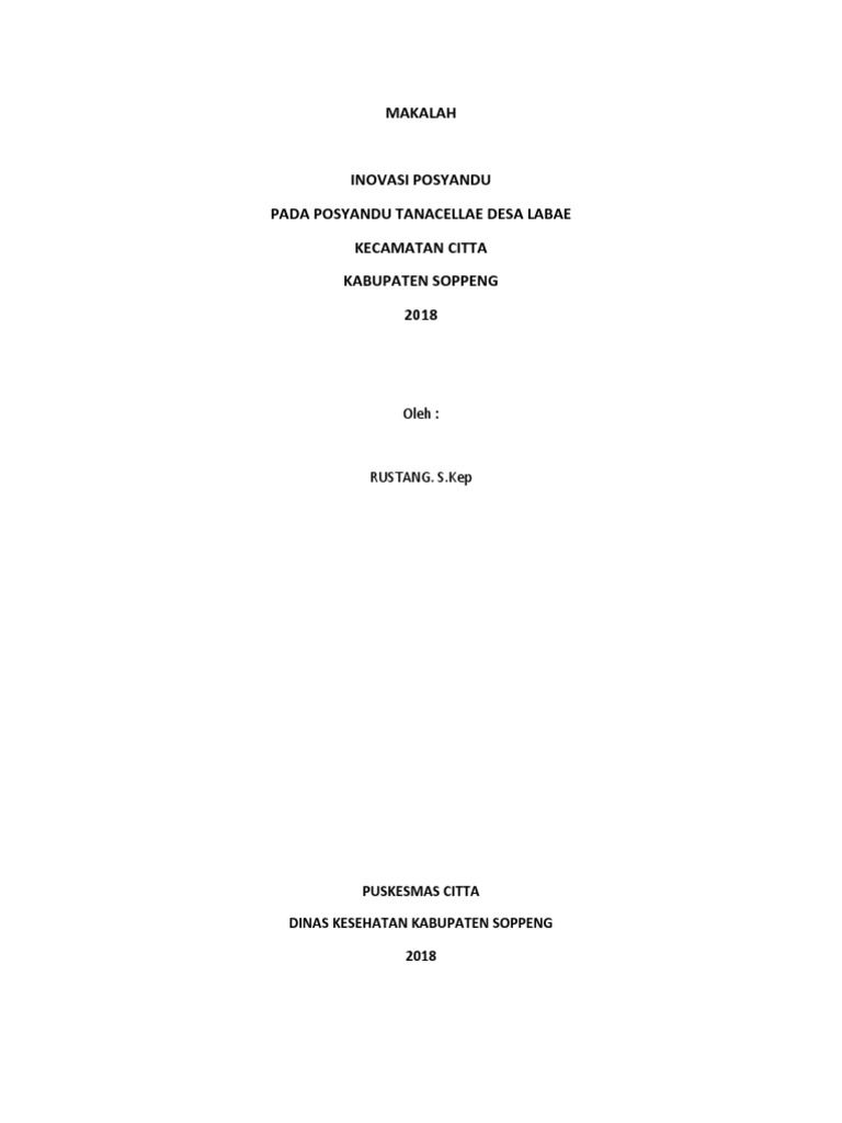 Inovasi Posyandu | PDF
