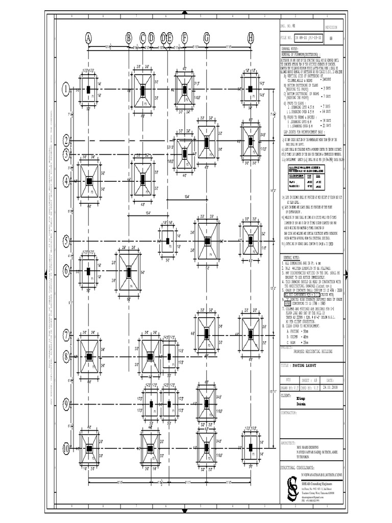 D1-Footing Marking Drawing | PDF | Weather
