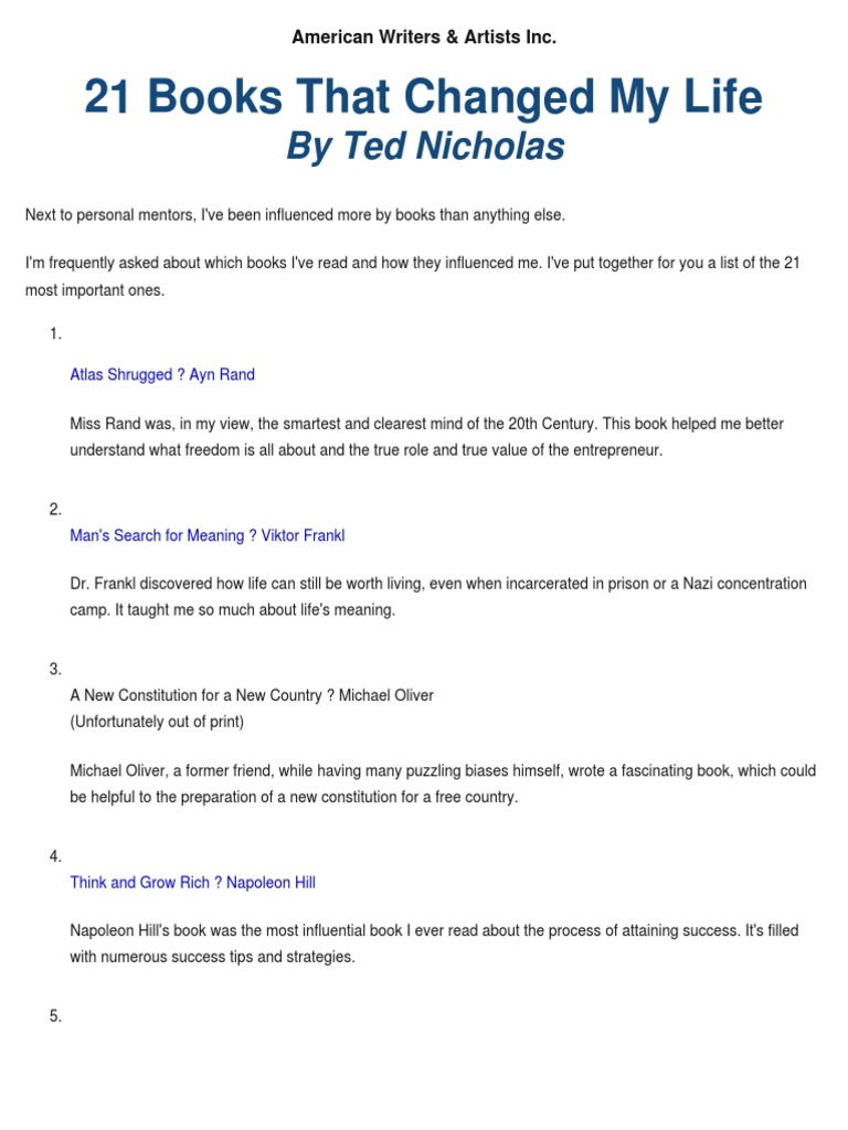 Ted Nicholas | PDF | Books