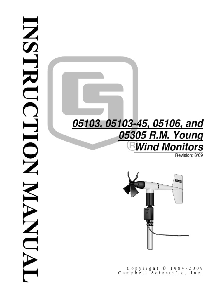 05103, 05103-45, 05106, and 05305 R.M. Young Wind Monitors: Revision: 8 ...