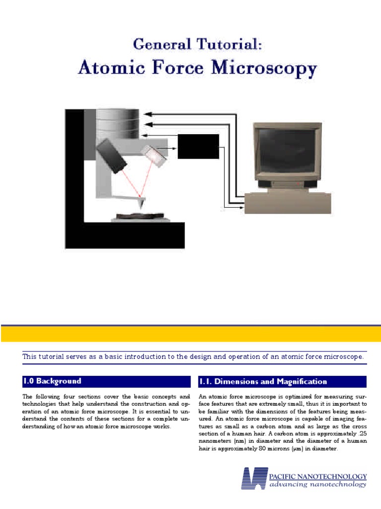 Afm Tutorial | PDF | Atomic Force Microscopy | Microscope