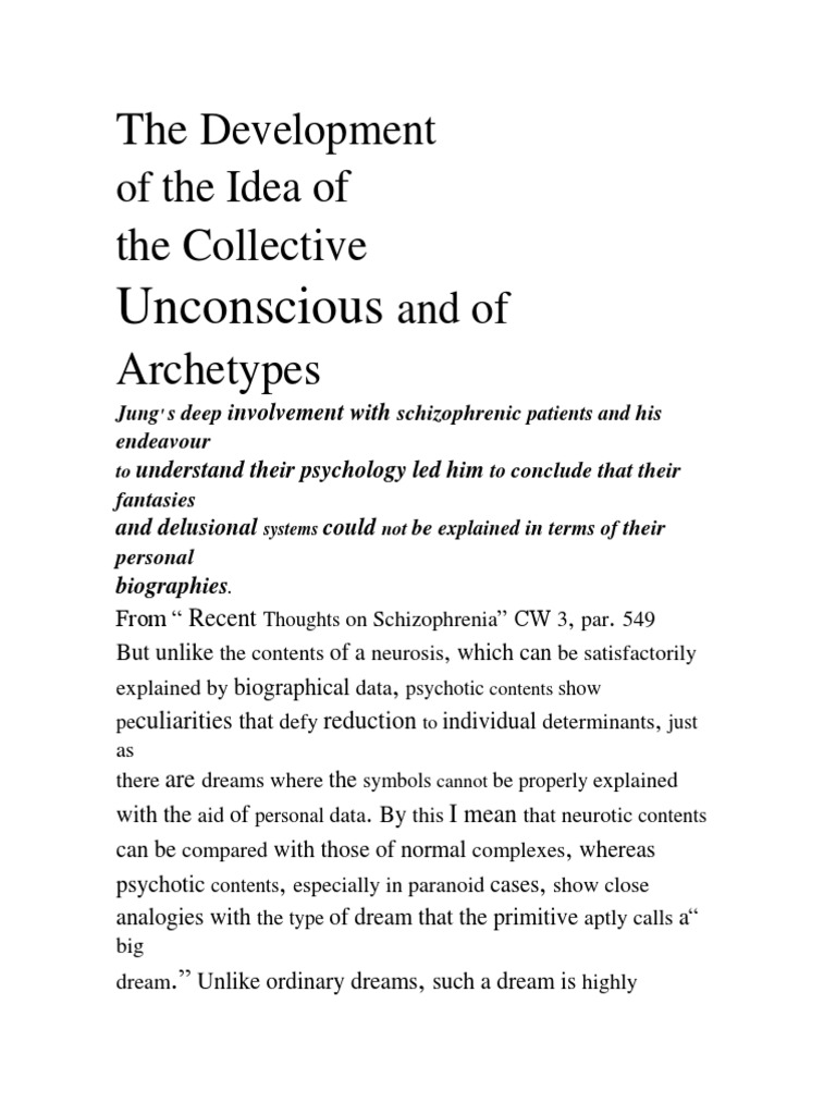 Unconscious: of The Collective of Archetypes | PDF | Philosophy ...