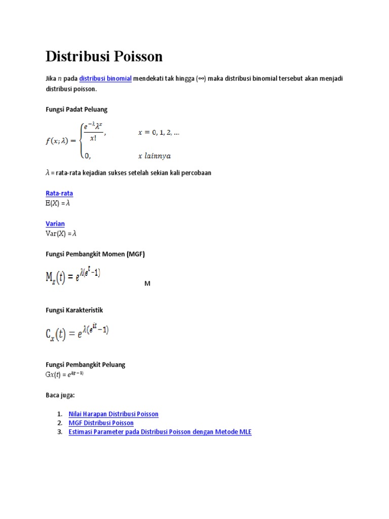 Distribusi Poisson | PDF