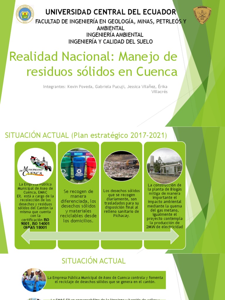 Manejo de Residuos Sólidos en Cuenca | PDF | Vertedero | Residuos