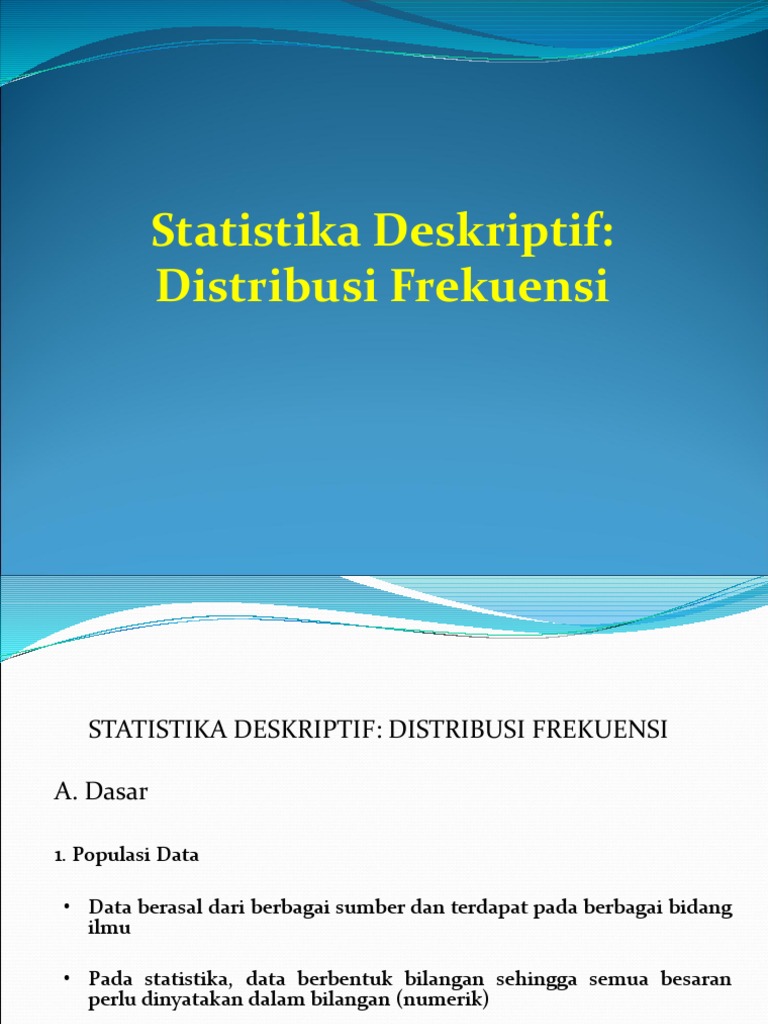 Statistika Deskriptif | PDF