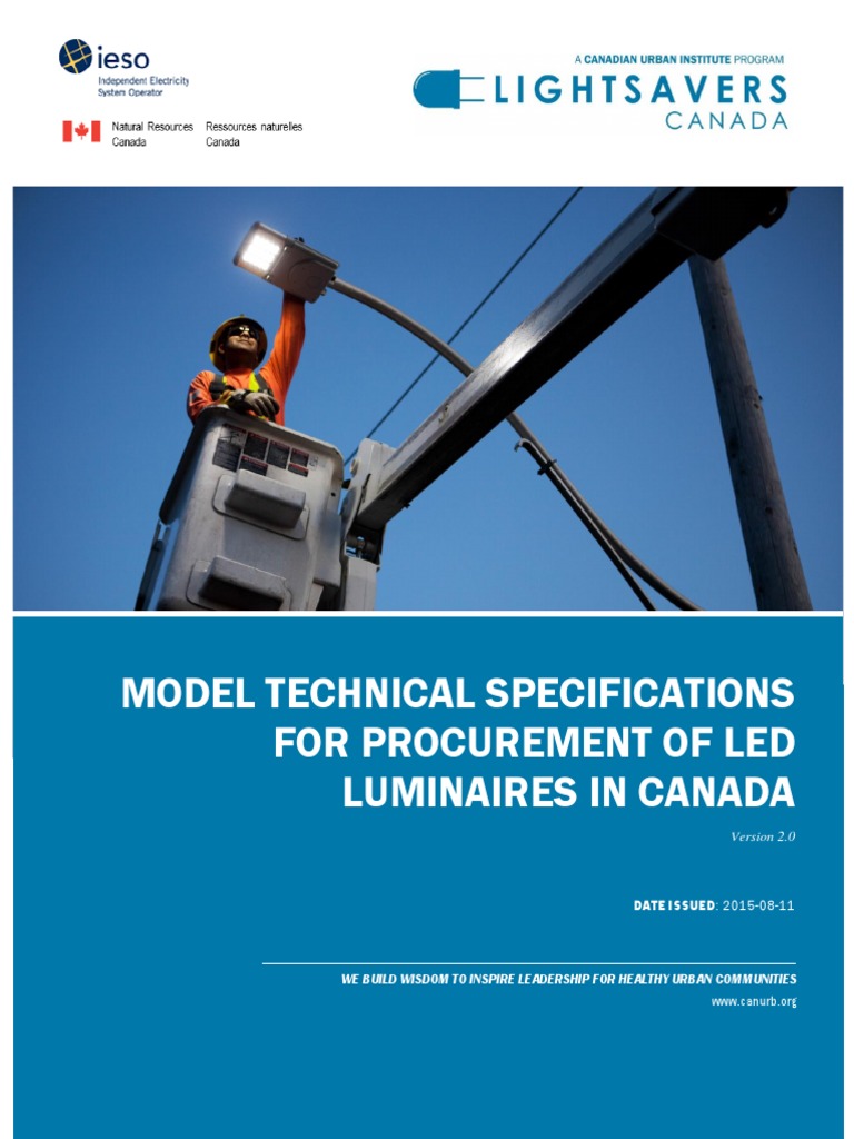 Model Technical Specifications For Procurement of Led Luminaires in ...