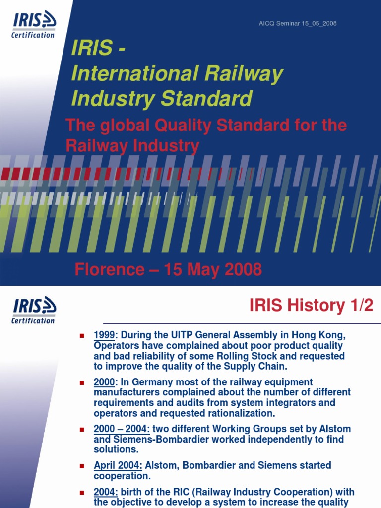 Iris - International Railway Industry Standard | PDF | Iso 9000 | Audit