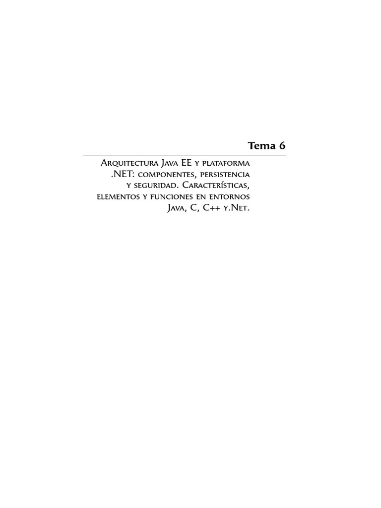 Tema 06 | PDF | Páginas del servidor Java | Enterprise Java Beans