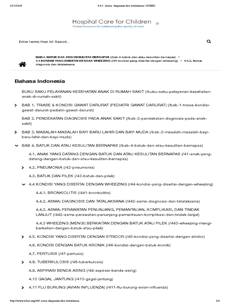 Pedoman Nasional Asma Anak Idai | PDF