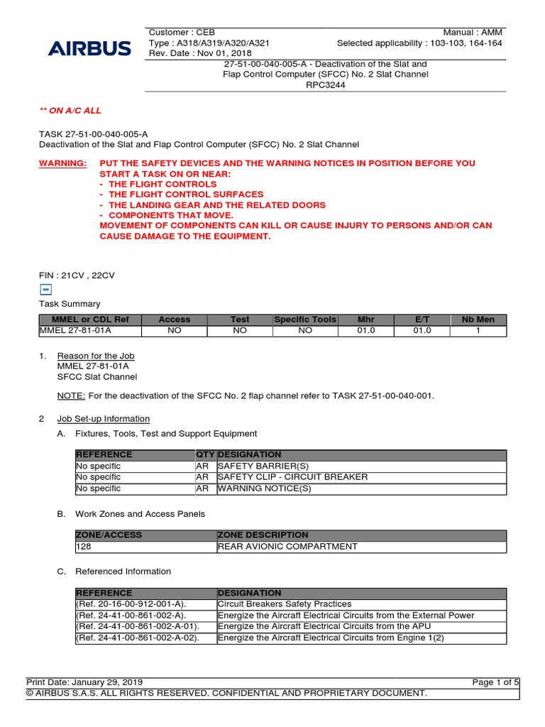 Amm Task Perf Each Flight | PDF | Aviation | Aircraft