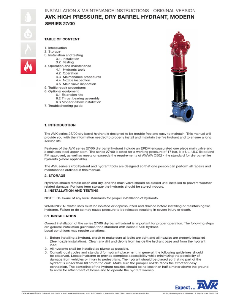 AVK Hydrant | PDF | Nut (Hardware) | Screw