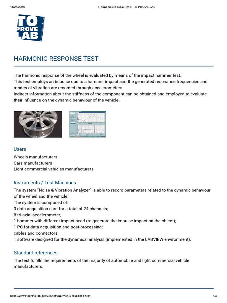 Harmonic Response Test: Users | PDF