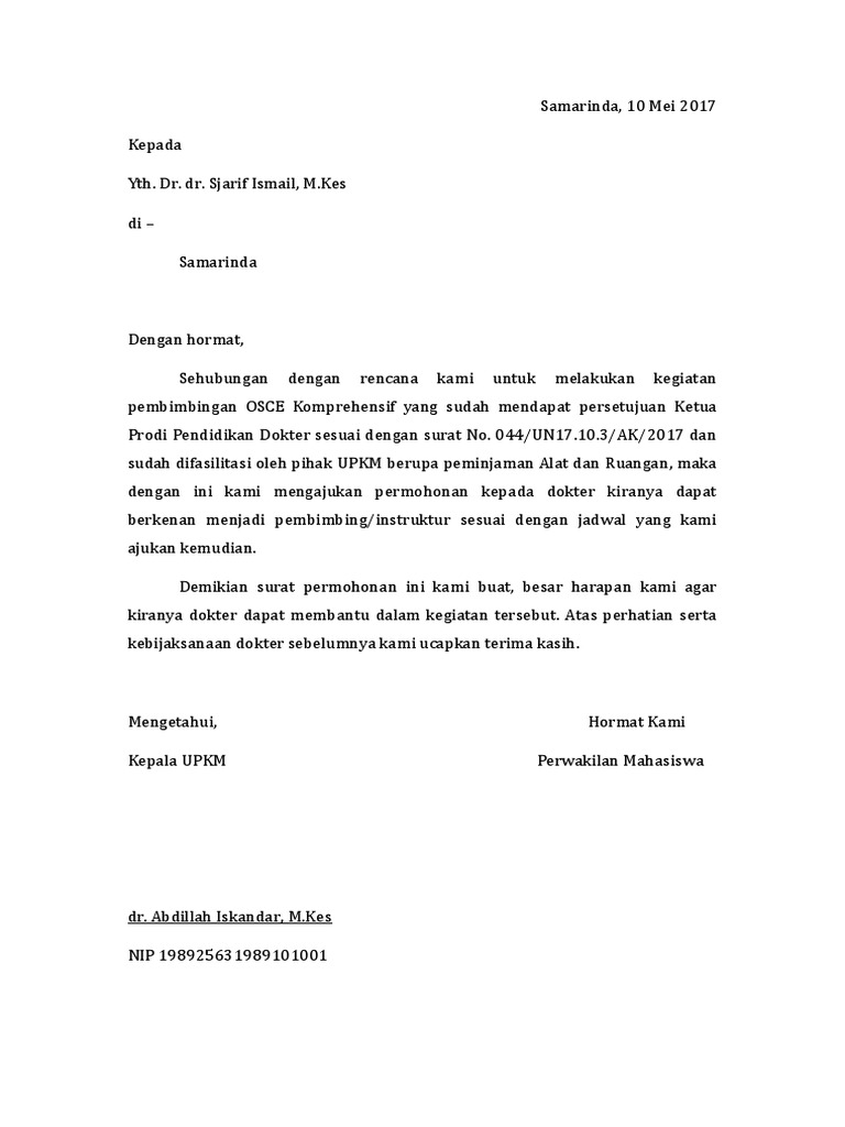 Surat Dokter Untuk Kompre | PDF