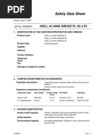 Shell Alvania Grease RL 3 Safety Data | PDF | Dangerous Goods | Toxicity