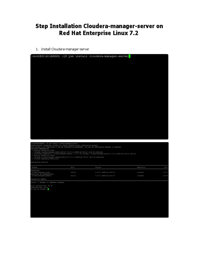 Step Install Cloudera Manager & Setup Cloudera Cluster | PDF | Computer Cluster | Databases