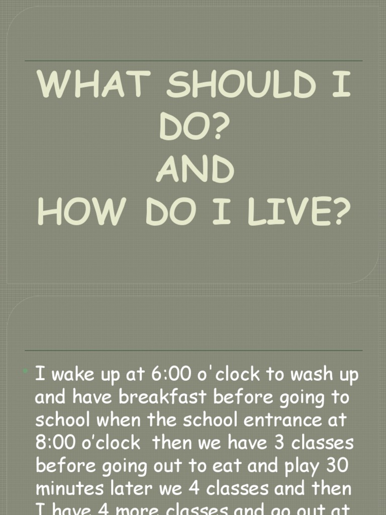 What Should I Do | PDF
