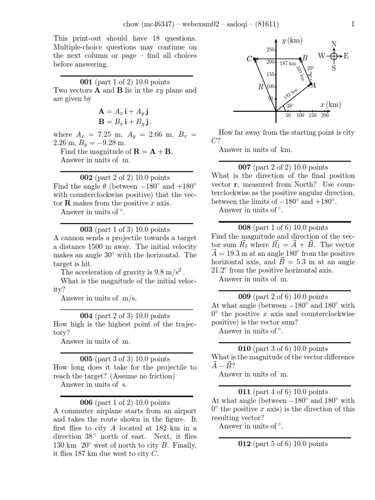 Problem PDF | Tension (Physics) | Force