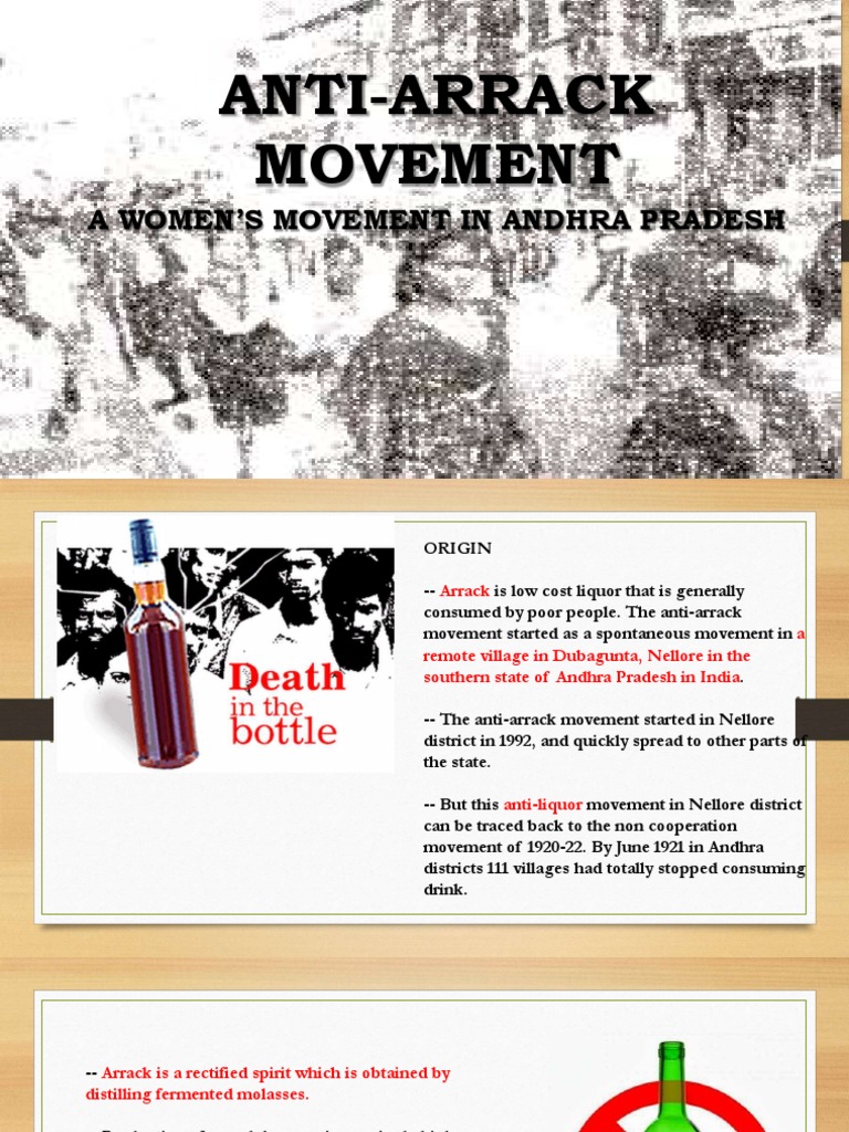 Anti-Arrack Movement: A Women'S Movement in Andhra Pradesh | PDF ...