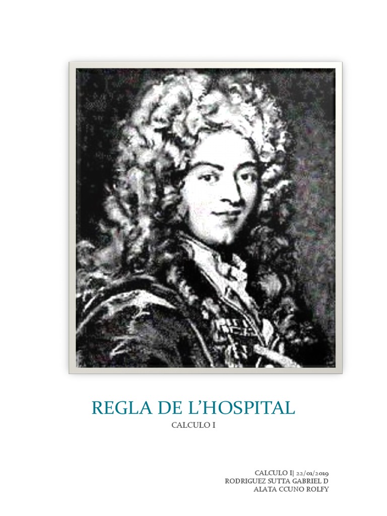 REGLA DE L Hospital | PDF | Conceptos matemáticos | Cálculo