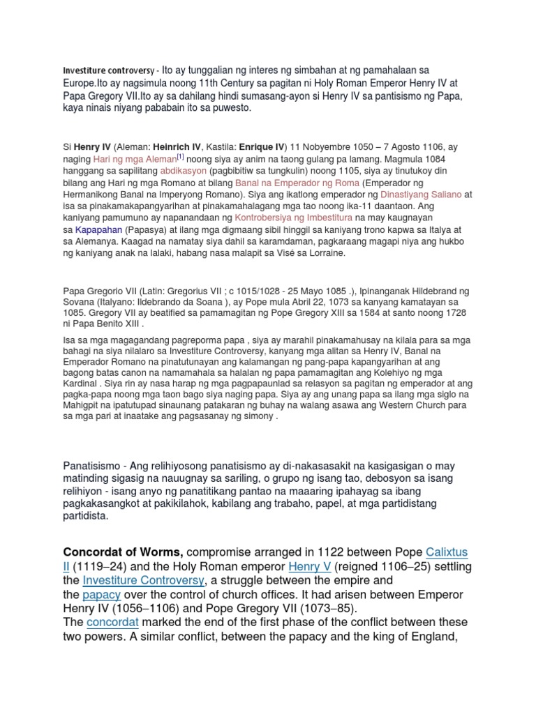 Investiture Controversy | PDF