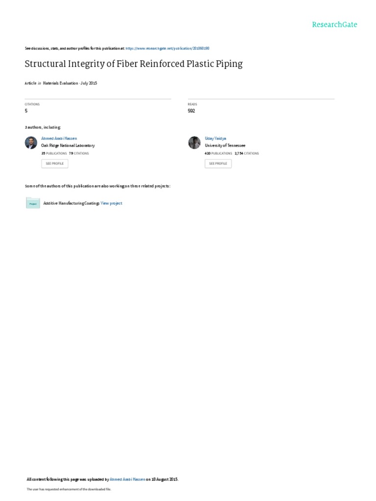 Structural Integrity of Fiber Re Info | PDF | Fibre Reinforced Plastic ...