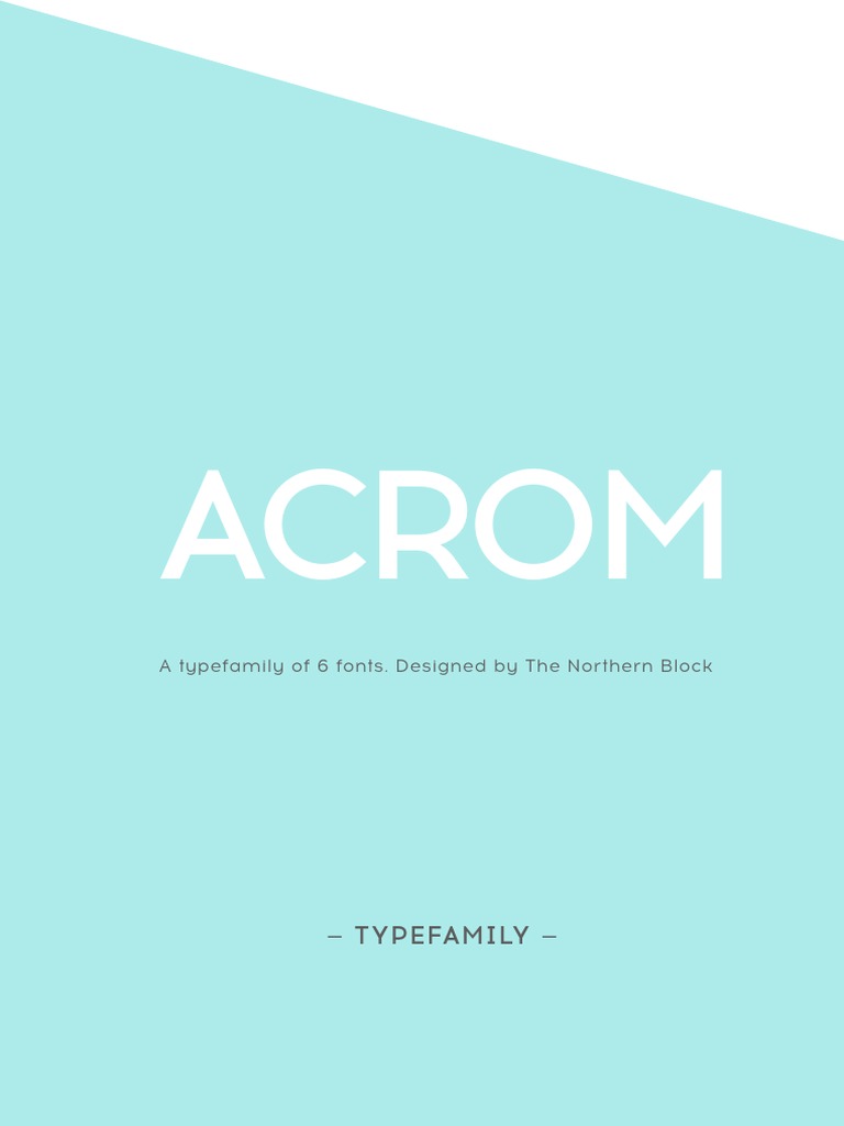 Acrom: - Typefamily | PDF | Graphic Design | Design