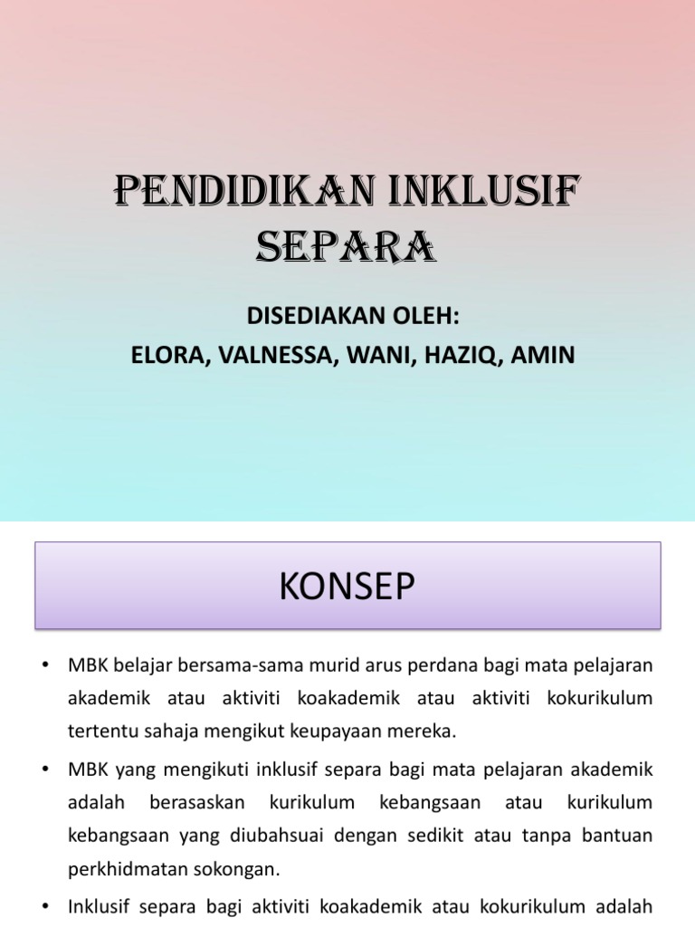Pendidikan Inklusif Separa | PDF