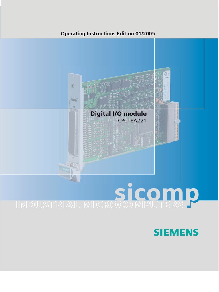 Cpci Ea221 o I de en Us | PDF | Input/Output | Electrical Connector